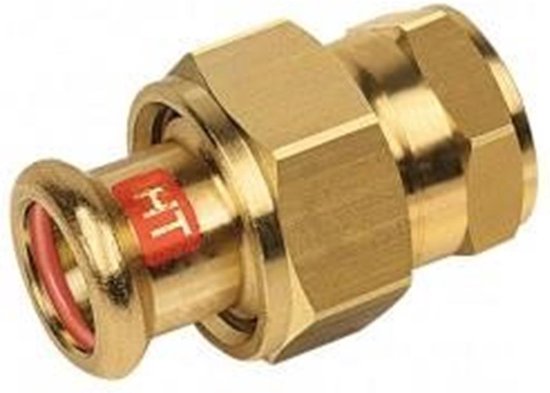 Bonfix Pressfitting roodkoper SOLAR 3-delige Kniekoppeling 90 1 x 22 - lange... | bol