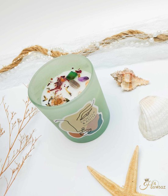 Edelsteen Kaars - Hawsaz.nl cadeau - Geurkaars - Edelstenen Kaars - Geurkaars met... | bol