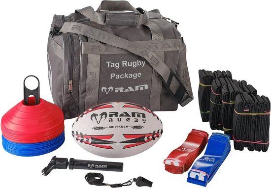 Tag rugby bundel - Complete set - Inclusief tas - Maat 4 | bol