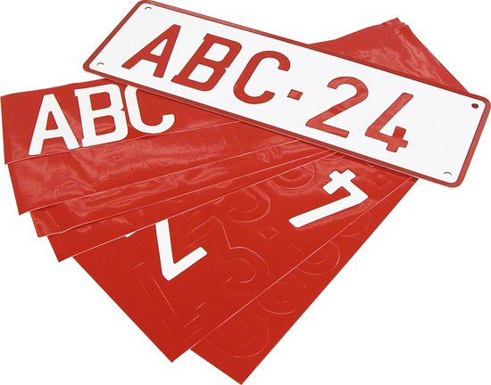 Carpoint Nummerplaat 34 X 11 Cm Aluminium Rood/wit | bol