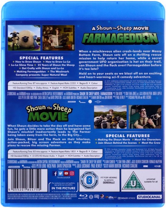 Shaun The Sheep: 2 Movie Collection (Blu-ray), Kaitlin Olson | Dvd's | bol