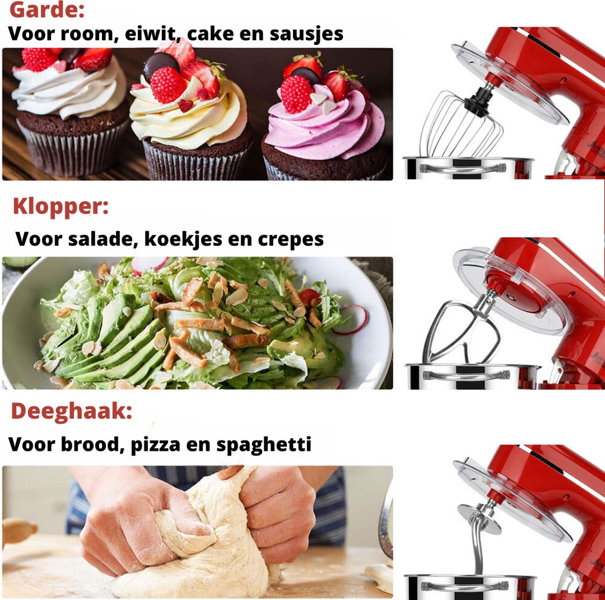 Just Buy Deegmachine - Kneedmachine Met Garde, Deeghaak En Klopper ...