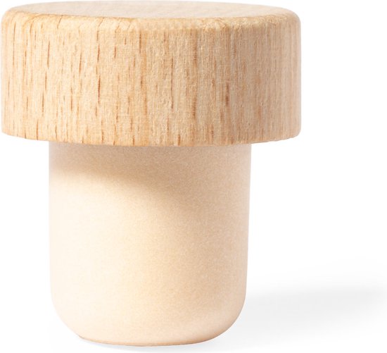 Herbruikbare wijnstopper - Flessendop - Flesafsluiter - Vacuum - Hout ...