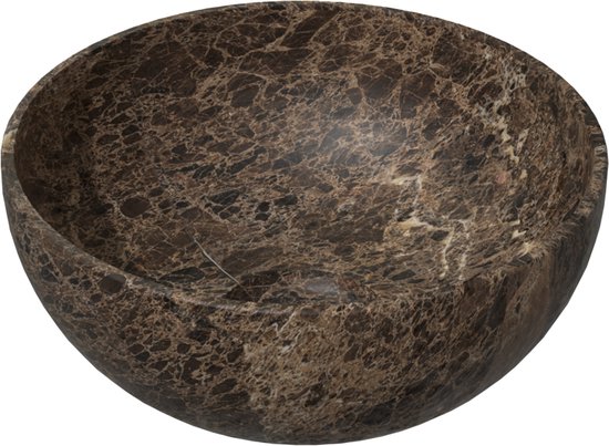 Balmani Bari XS waskom Dark Emperador marmer rond Ø 22 cm | bol