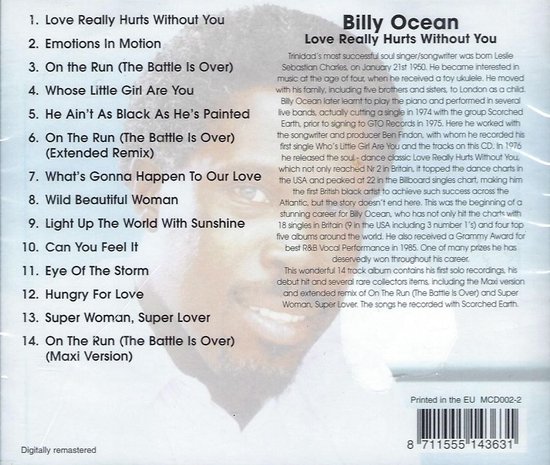 Billy Ocean - Love really hurts without you, Billy Ocean | Muziek | bol