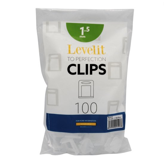 Levelit - Tegel Levelling Clips - 1,5mm - 100 stuks - tegel leveling ...