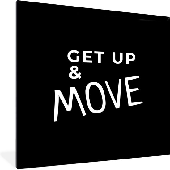 Fotolijst incl. Poster - Motivatie - Spreuken - Get up & move - Quotes ...