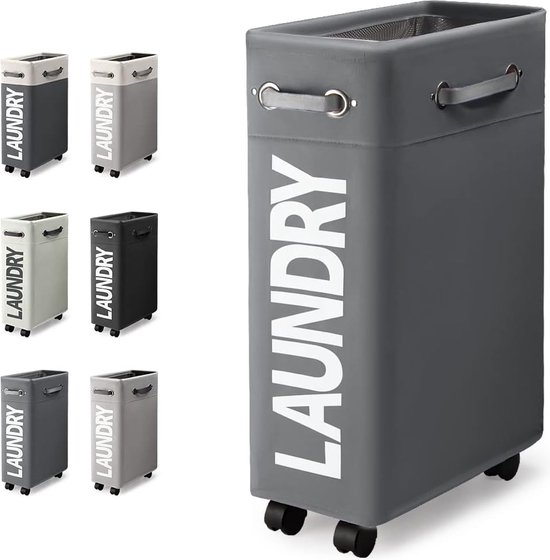 Optioneel wasmand met wieltjes, 45 liter, kleine Oxford stof, optioneel ...