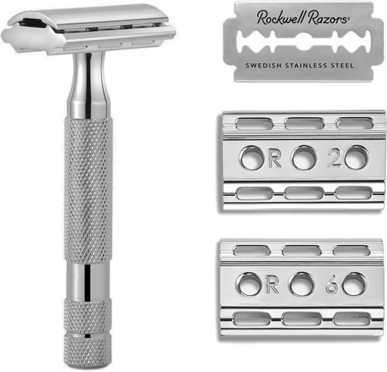 Rockwell 6C Safety Razor - White Chrome | bol