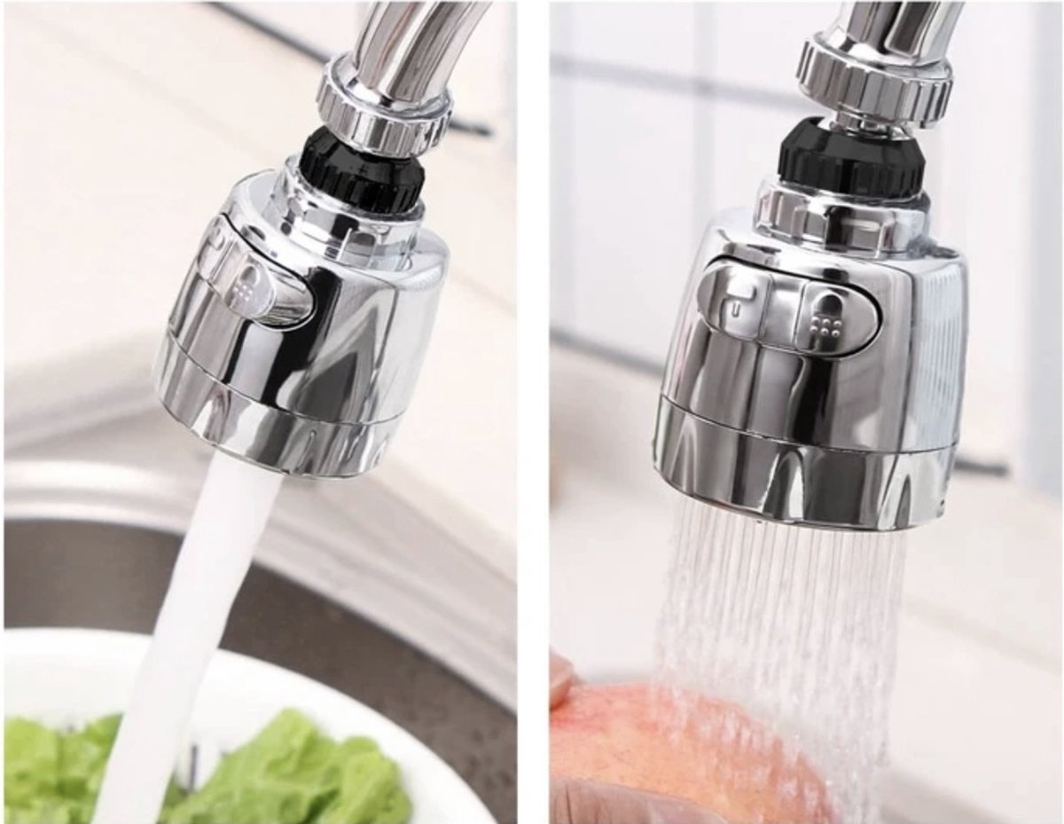 Draaibare douche perlator - Voor keukenkraan - Kraan kop zilver ...