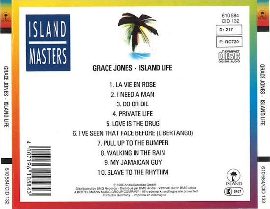 Island Life, Grace Jones | CD (album) | Muziek | bol
