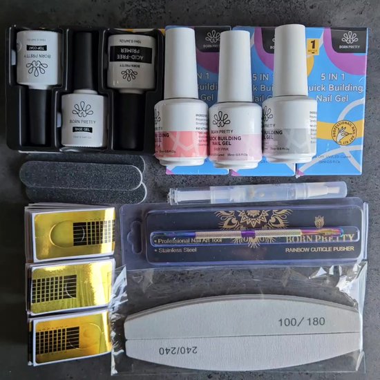 Born Pretty - Biab - Builder in a bottle - Builder gel - Biab nagellak - Biab set -... | bol