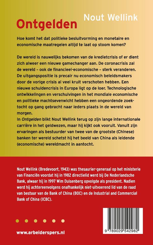 Ontgelden, Nout Wellink | 9789029542982 | Boeken | bol