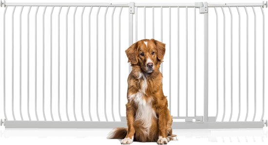 Bettacare Hoog Hondenhek Elite, 216cm - 225cm, Mat Wit, Hoog 96.8cm | bol