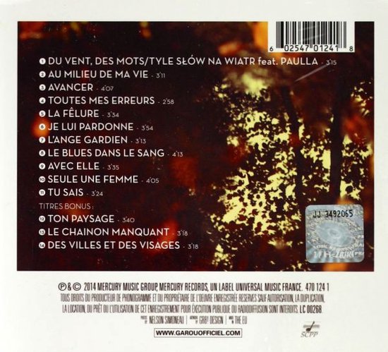 Garou: Au Milieu De Ma Vie Special Edition (PL) [CD], Garou | Muziek | bol