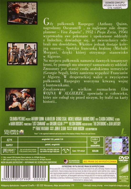 Lost Command [DVD] (Dvd), Anthony Quinn | Dvd's | bol