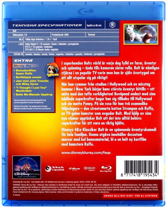 Bolt [Blu-Ray] (Blu-ray), Miley Cyrus | Dvd's | bol