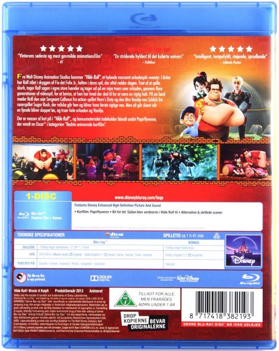 Disneys Vilde Rolf (BluRay) (Blu-ray), Jack McBrayer | Dvd's | bol
