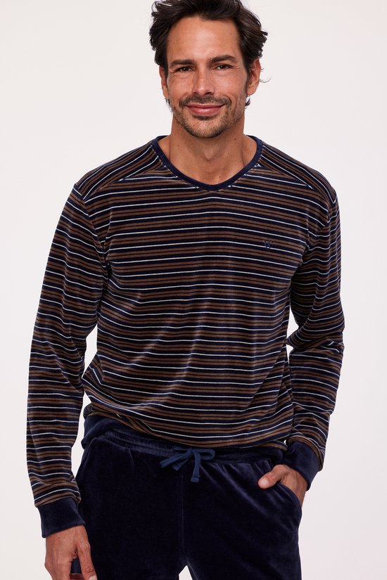 Pyjama Heren Woody Classic VH Stripe - Donkerblauw | bol.com