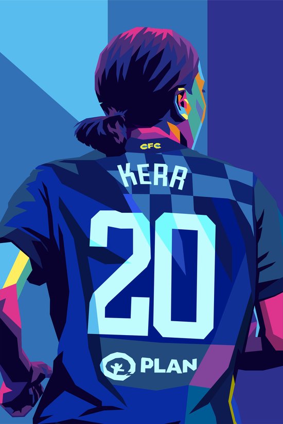 Samantha Kerr Poster | Poster Vrouwenvoetbal | Voetbalposter | Poster ...