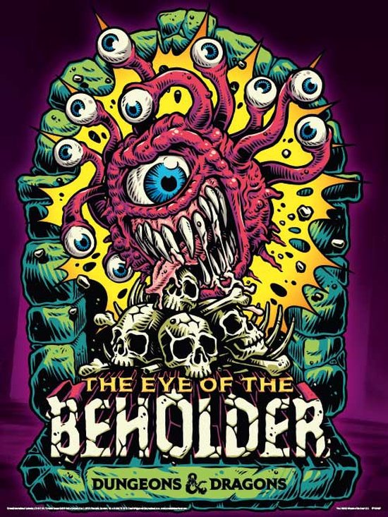 Dungeons & Dragons Beholder Art Print 30x40cm | Poster | bol