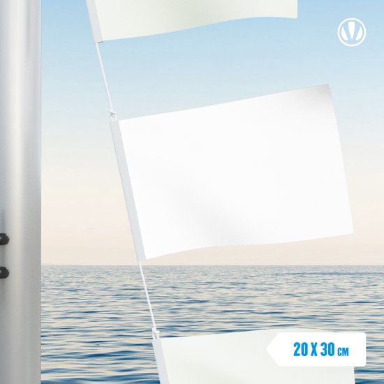 Wit vlaggetje 20x30cm | bol