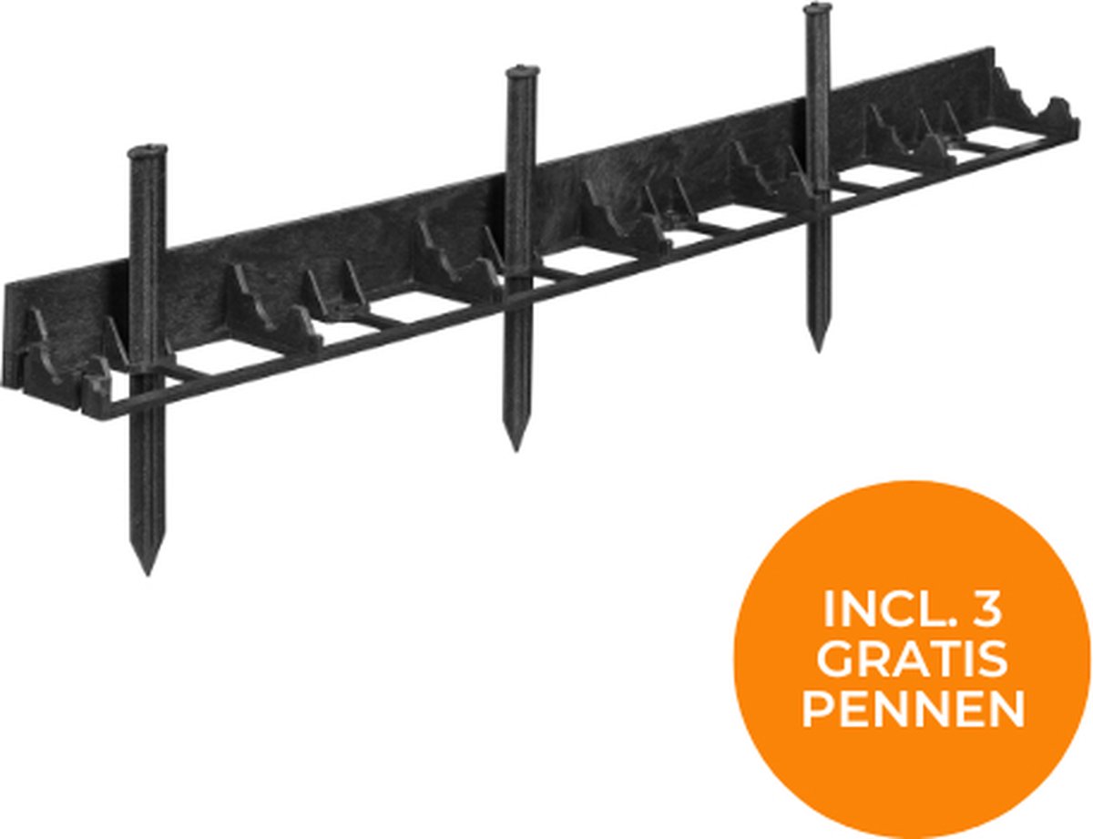 Kunststof Borderrand - 100x7,8 cm - Zwart - Flexibel - 100% Recyclebaar ...