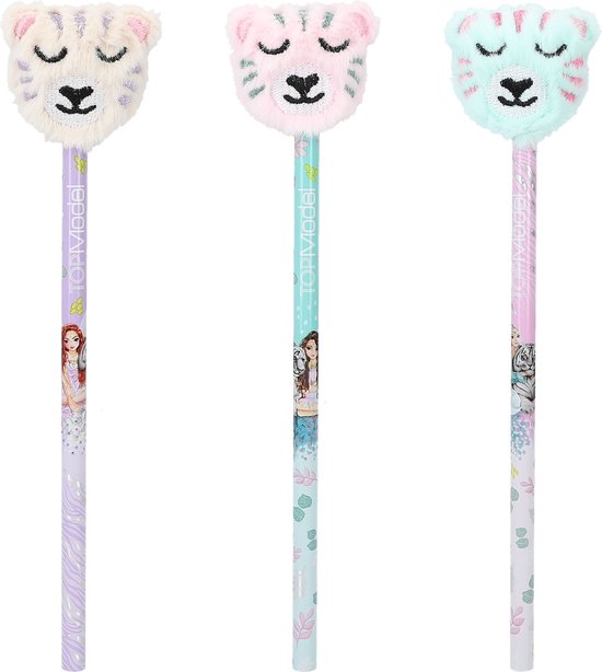 Depesche - TOPModel potlood met knuffel topper - FANTASY TIGER | bol