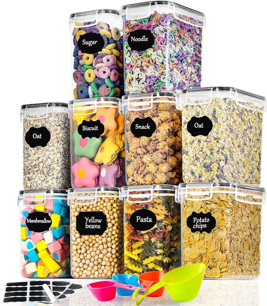 ‎1,6 l voorraaddozen, 10 stuks, opbergdoos voor taart, luchtdichte ...