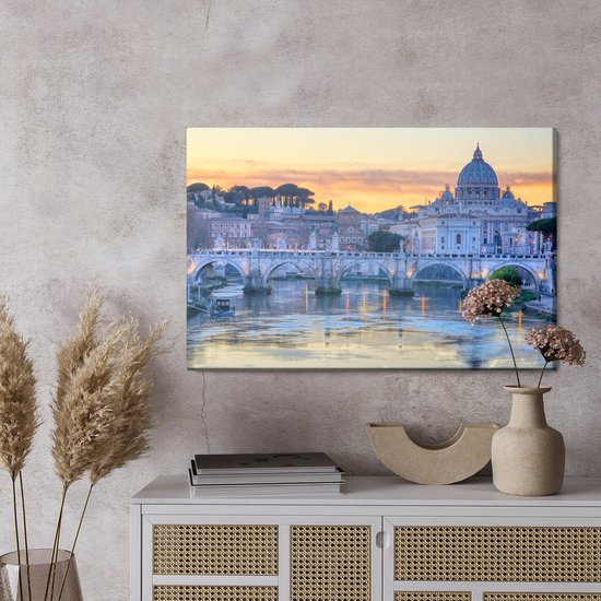 Schilderijkoning - Canvas Schilderij Het Klimaat Van Rome - 120 x 80 cm ...