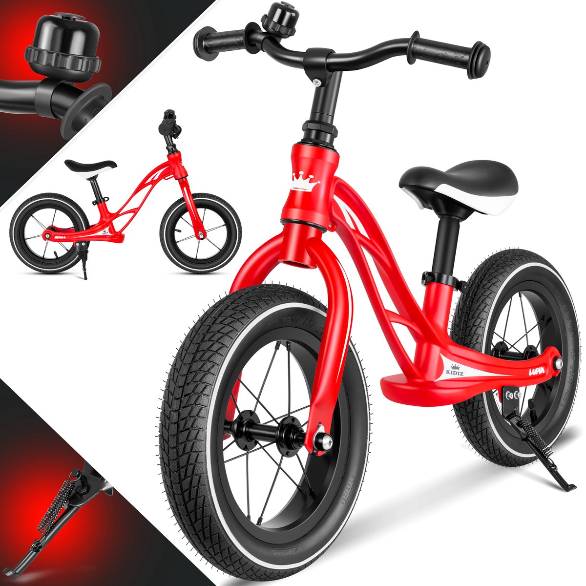 KIDIZ® Lupin loopfiets Kinderloopfiets Magnesium frame, 12 inch wielen ...