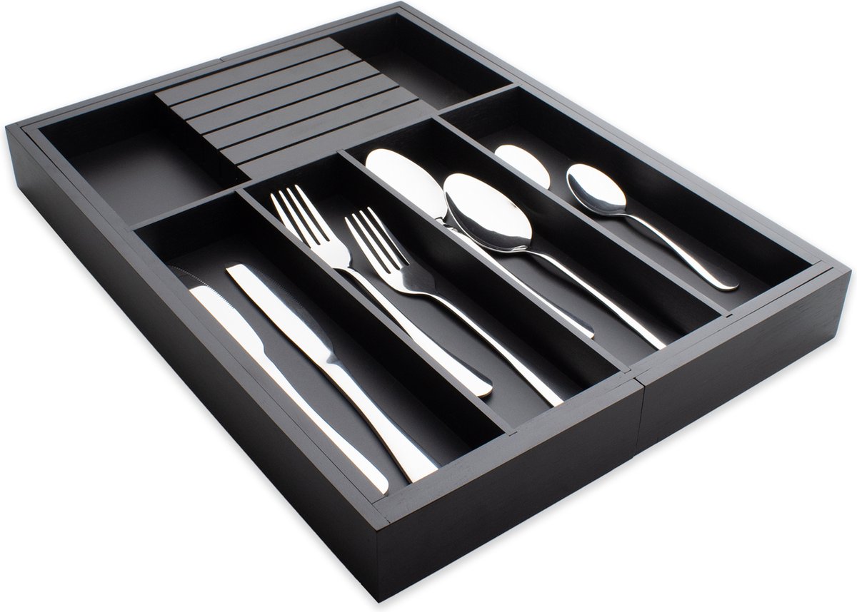 Nimma Bestekbak - Uitschuifbaar - 7-Vaks Besteklade - 43.5 cm Diep ...