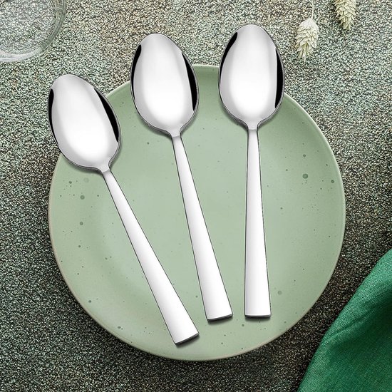 Eetlepels, 12 stuks roestvrij stalen soeplepels, 20 cm soeplepel ...