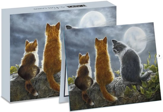 LANG Boxed Note Cards - 13 kaarten met envelop - 3 katten | bol