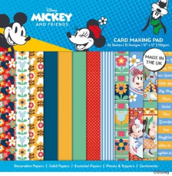 Mickey & Minnie Mouse - Card Making 12x12 Pad | bol