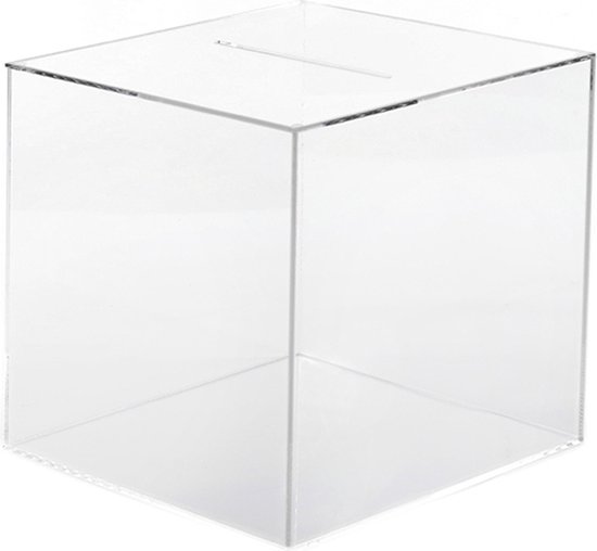 Kubus 300 mm met deksel en gleuf | bol