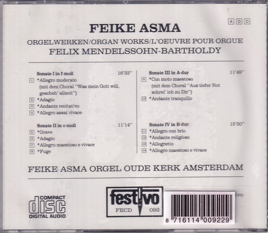 Feike Asma speelt orgelwerken van Felix Mendelssohn-Bartholdy op het ...