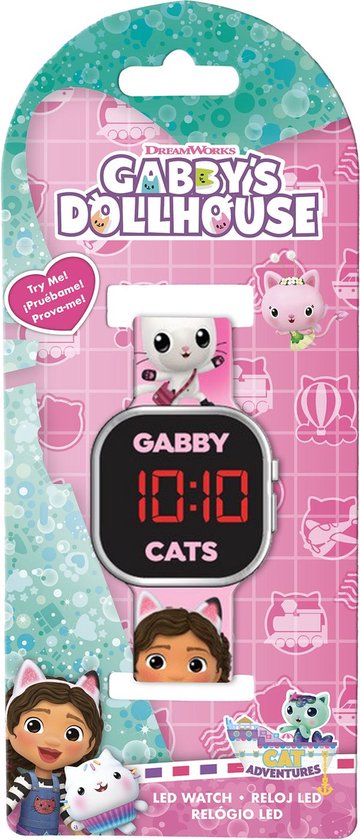 Accutime - LED Watch Gabby's Dollhouse - Kinderhorloge Met LED Display ...