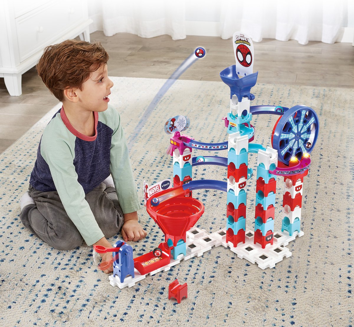 VTech Marble Rush Spidey Super challenge SP300E - Jouets Marble Run ...