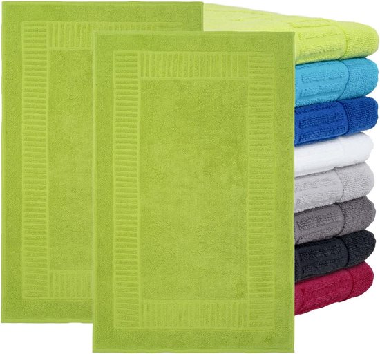 Set van 2 badmatten. Badmatten | 50x80cm | 100% katoen | Douchemat ...