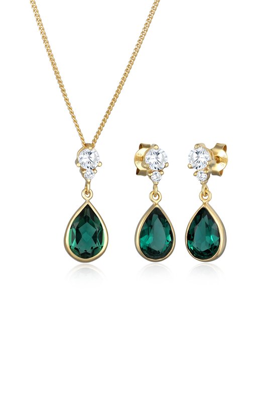 Elli PREMIUM - Sieraden Set - Dames sieraden set druppel hanger met ...