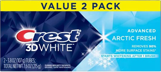 Crest 3D White Advanced Teeth Whitening Toothpaste - Arctic Fresh - 2 ...