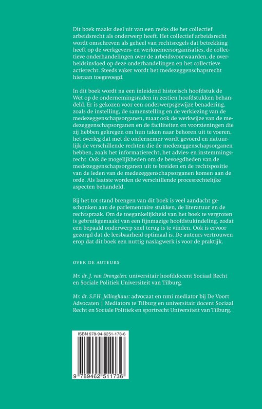 Collectief Arbeidsrecht 1 Wet Op De Ondernemingsraden 9789462511736