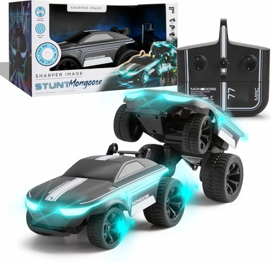 Sharper Image RC Mongoose bestuurbare stunt auto - Met LED oplichtende ...