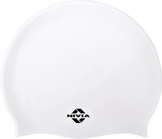 Nivia Classic Swimming Cap for Adults ( White, Material-Silicone ...