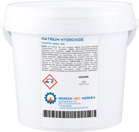 Caustic Soda - Pot, 1KG - Ontstopper - Natrium Hydroxide | bol