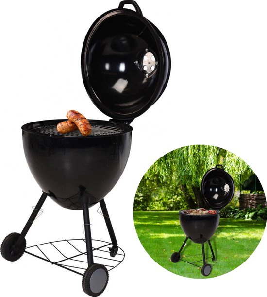 Cheqo® Luxe XXL Houtskool BBQ - Ø 56.5cm - Grill-Oppervlak 49cm - RVS ...