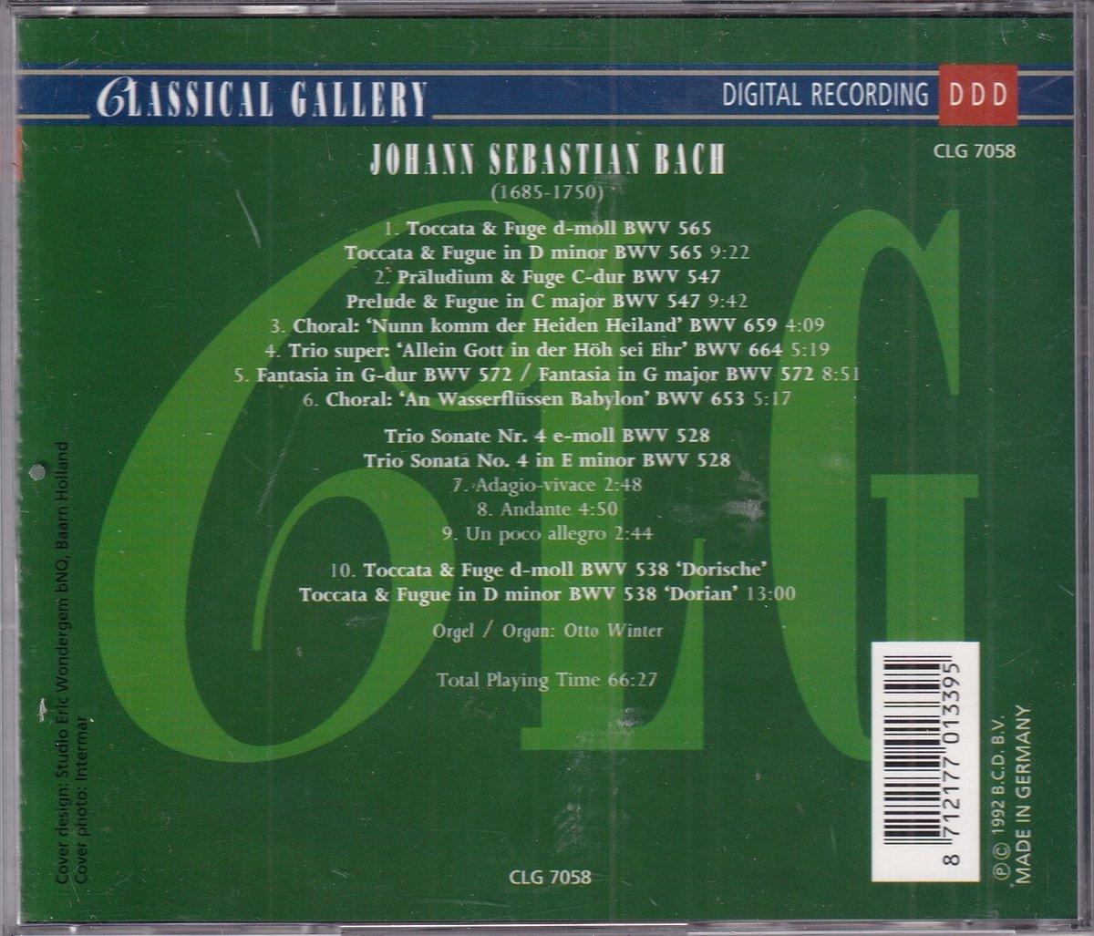 Famous Organ Works - Johann Sebastian Bach - Otto Winter, Otto Winter | Muziek | bol