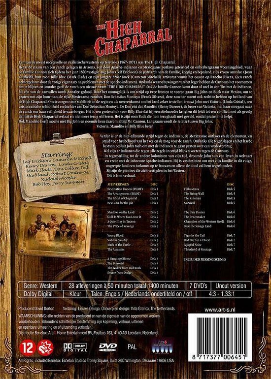 High Chaparral - Seizoen 1 (DVD) (Dvd), Cameron Mitchell | Dvd's | bol