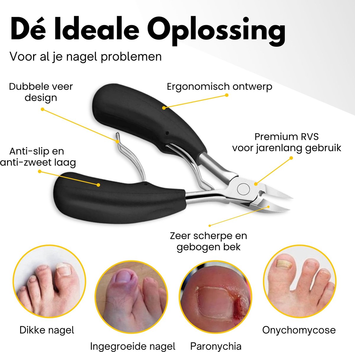 Enjoy Living Pro Nageltang - RVS Nagelknipper / Nagelschaar voor ...
